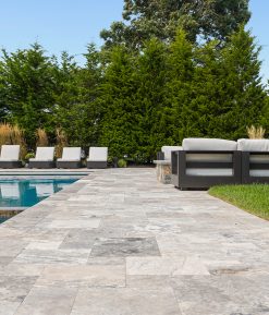 Silver Travertine Pavers - Pools, Patios