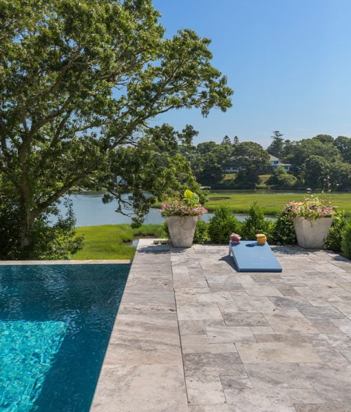 Silver Travertine Pavers - Pools, Patios