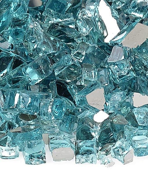 Blue Fire Glass - for outdoor fire pits; reflective, multiple colors ...