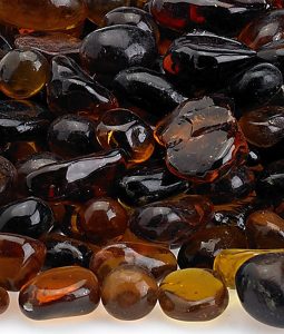 Fire Glass Beads - Amber Eco Glass, fire pit accessories, Cape Cod