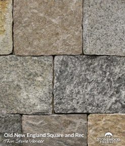 Stone Veneer Cape Cod | Old New England Square + Rectangle