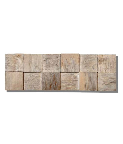 Textured Wall Panels | Teak Java Cube Ledgewood | Stonewood Products