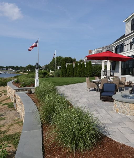 Exquisite Waterfront Patio | Bass River | Stonewood Products