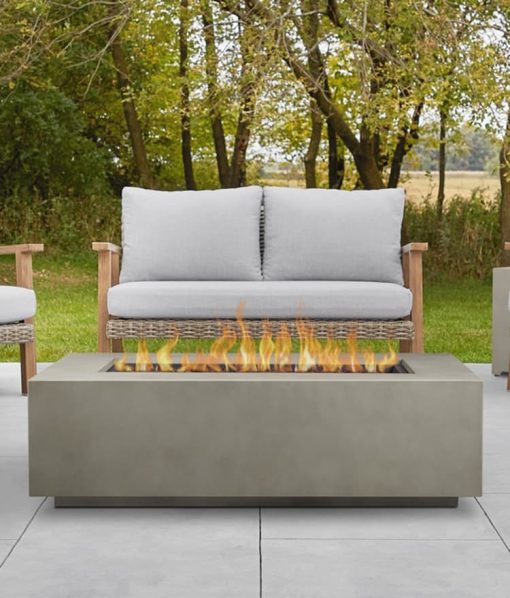 Modern Fire Pit Rectangle | Aegean Gas Fire Pit | Stonewood Products