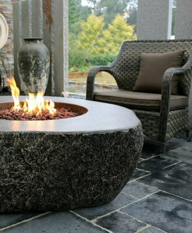 Fiery Rock Fire Table | Cast Concrete Fire Pit | Stonewood Products